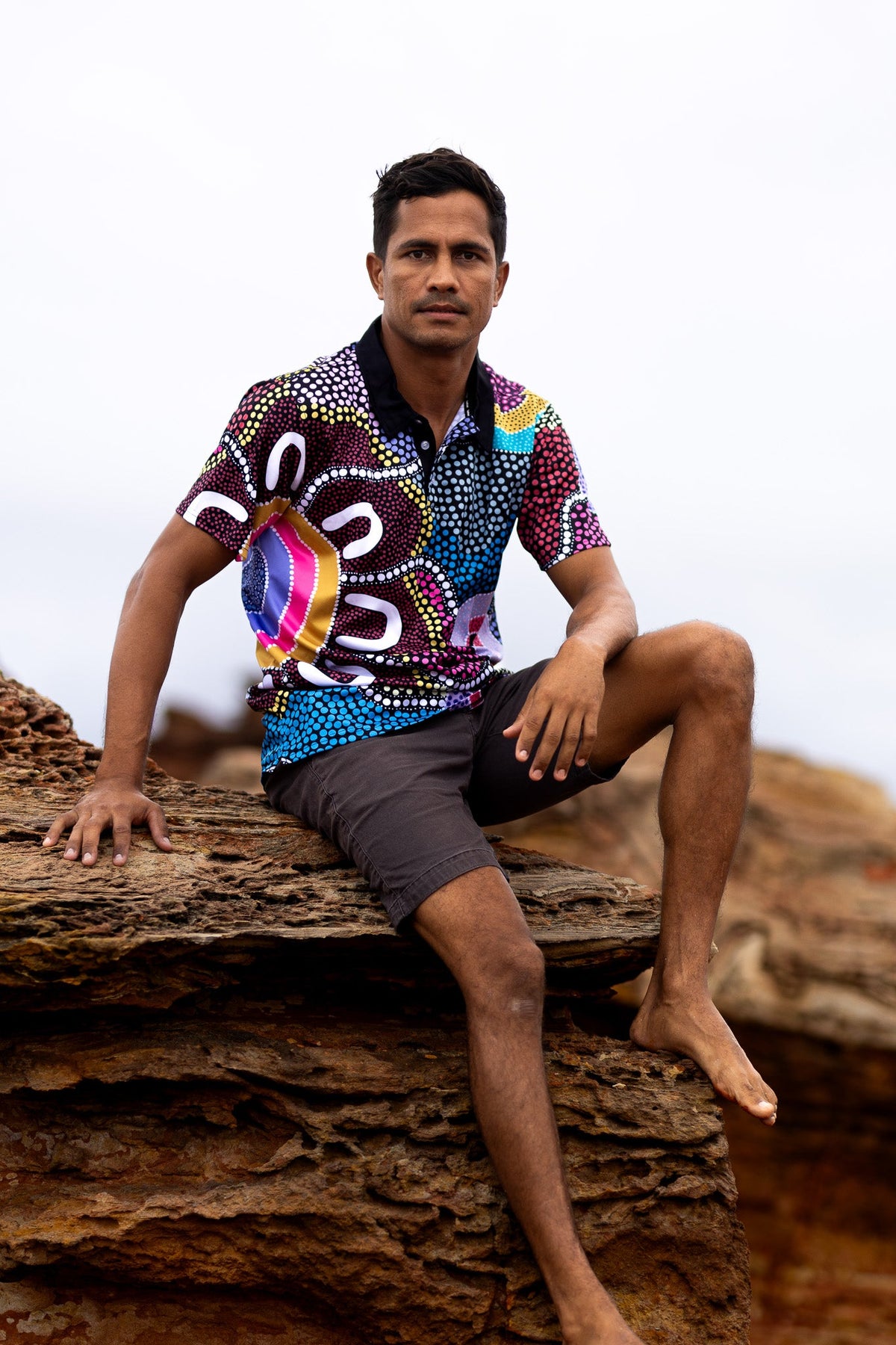 Aboriginal Art Medical Scrub Tops | Indigenous Australian Designs | BW ...