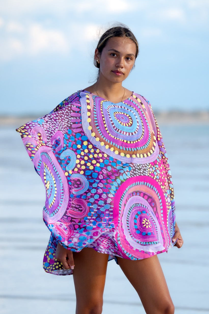 Let's Collect Seashells - Throw-Over Capelet with Aboriginal Art – BW ...