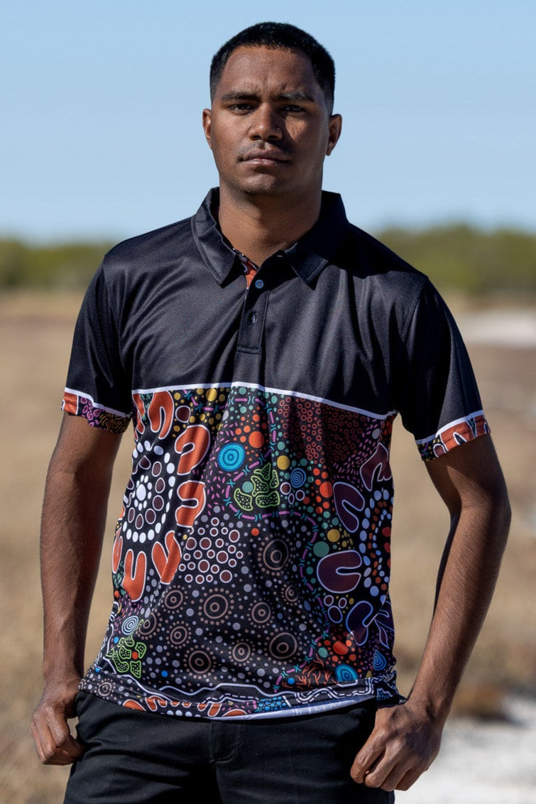 Bundian Way - Corporate Polo with Aboriginal Art – BW Tribal