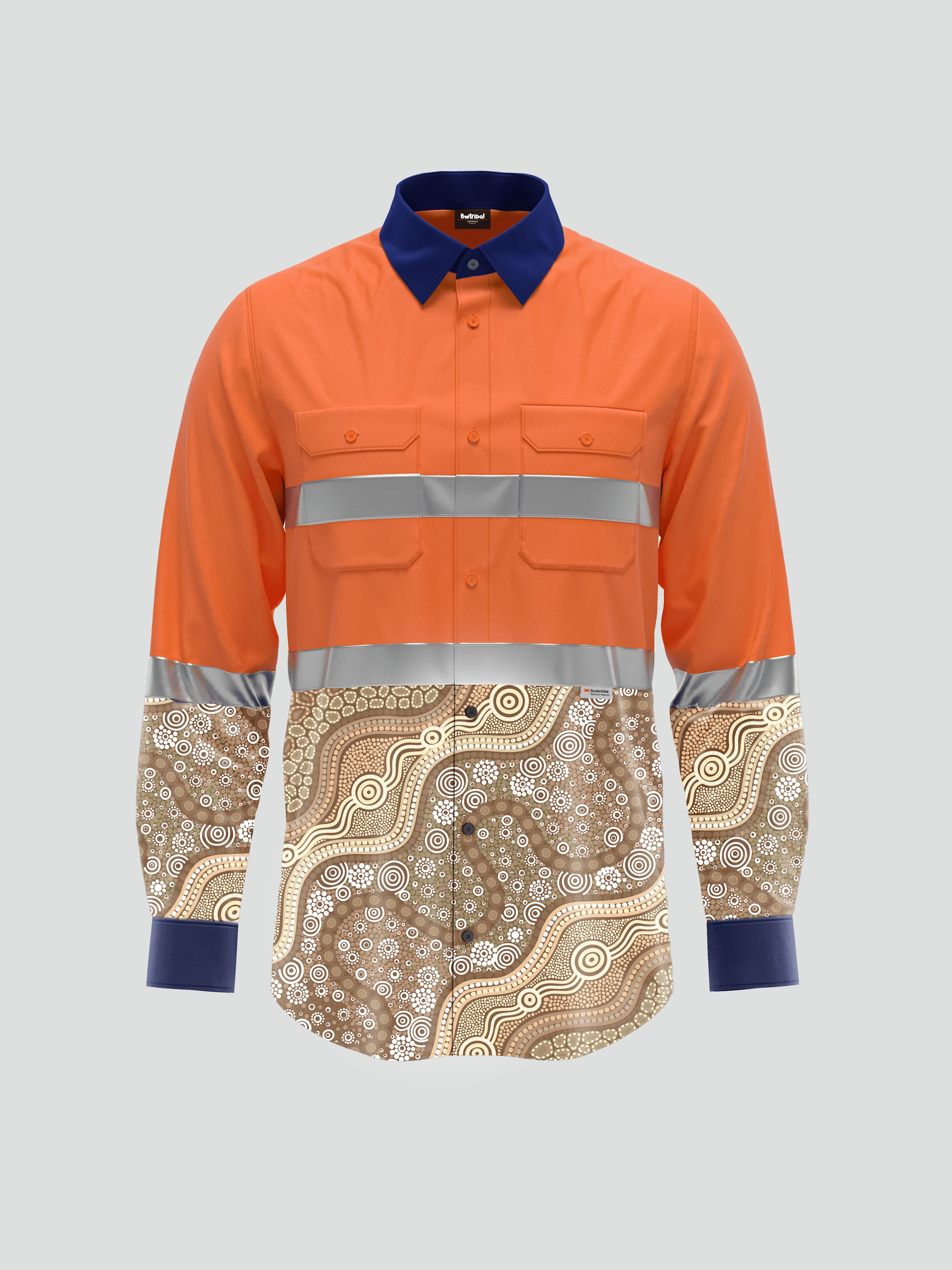 Yuuruu Yulunga - Corporate Hi-Vis Shirt with Aboriginal Art – BW Tribal