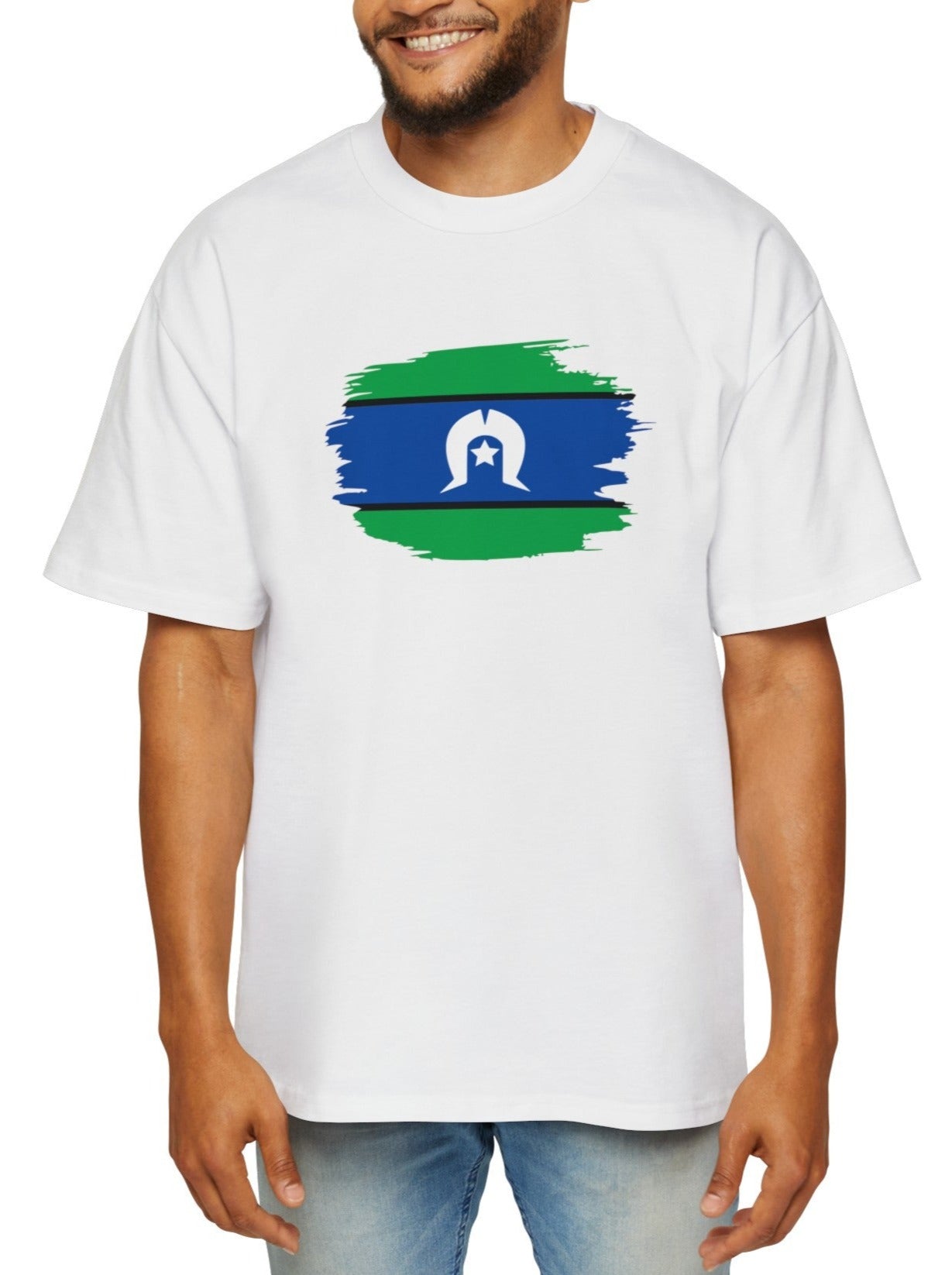 Brushstroke TSI Flag - Men's Oversized Tee – BW Tribal