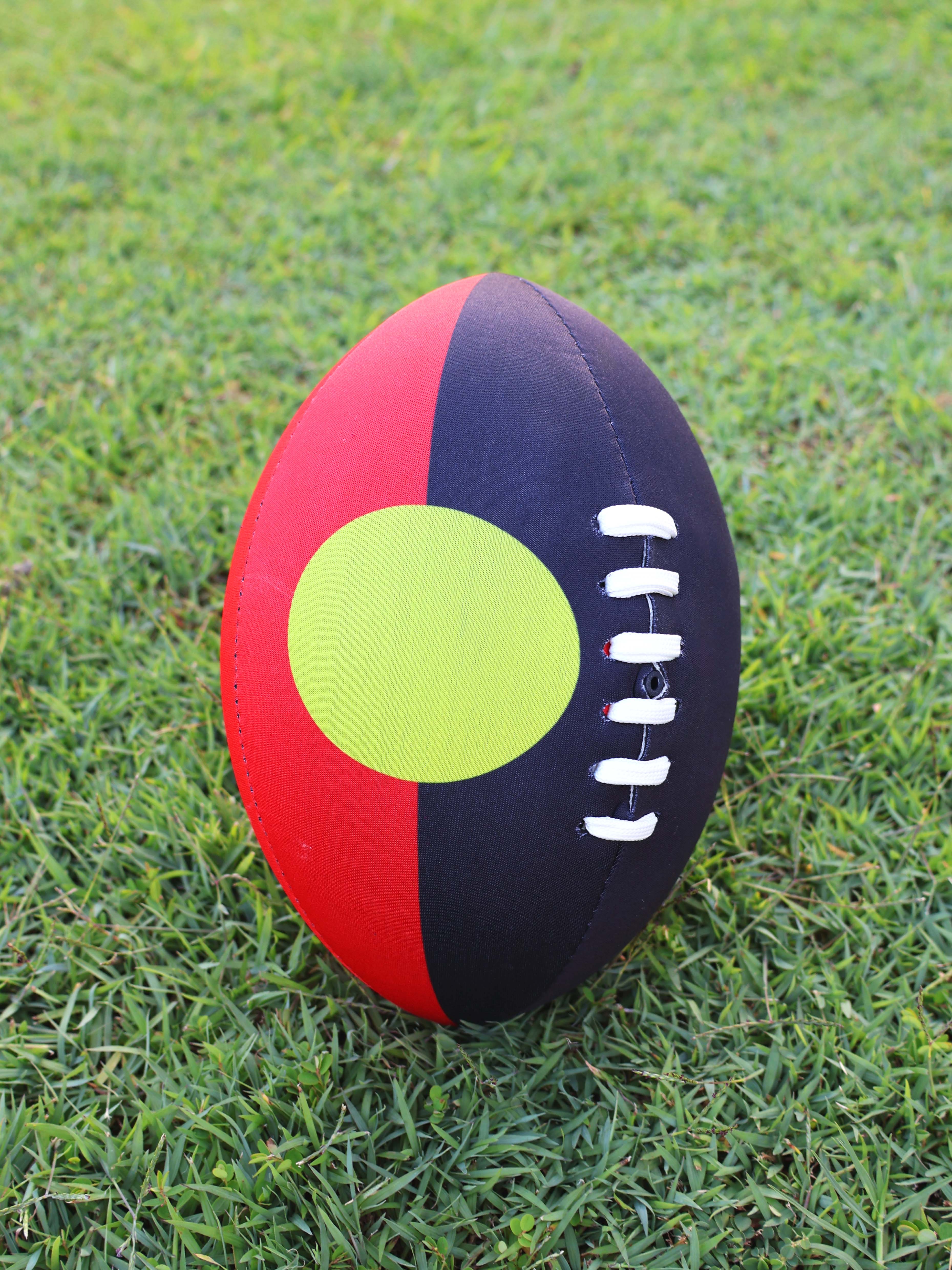 Aboriginal Flag - Neoprene Football with Aboriginal Art – BW Tribal
