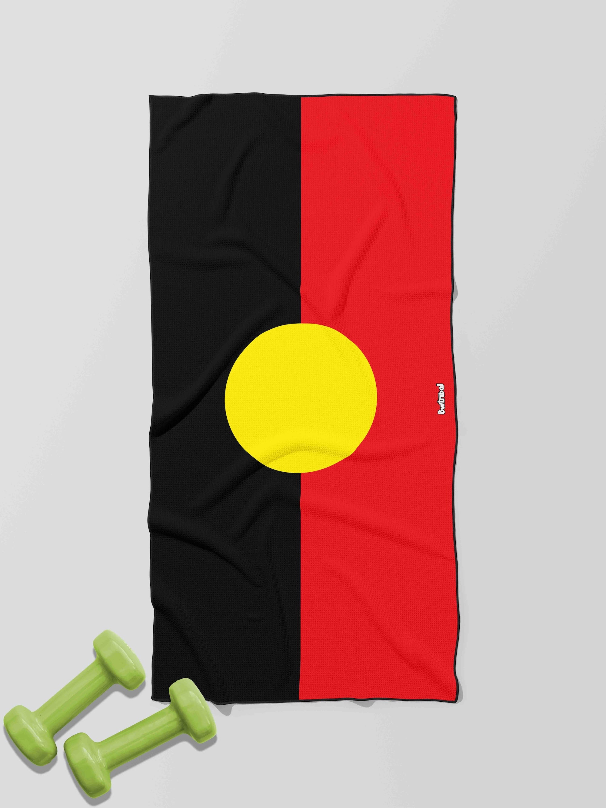 Aboriginal Flag - Aboriginal Art Gym Towel – BW Tribal