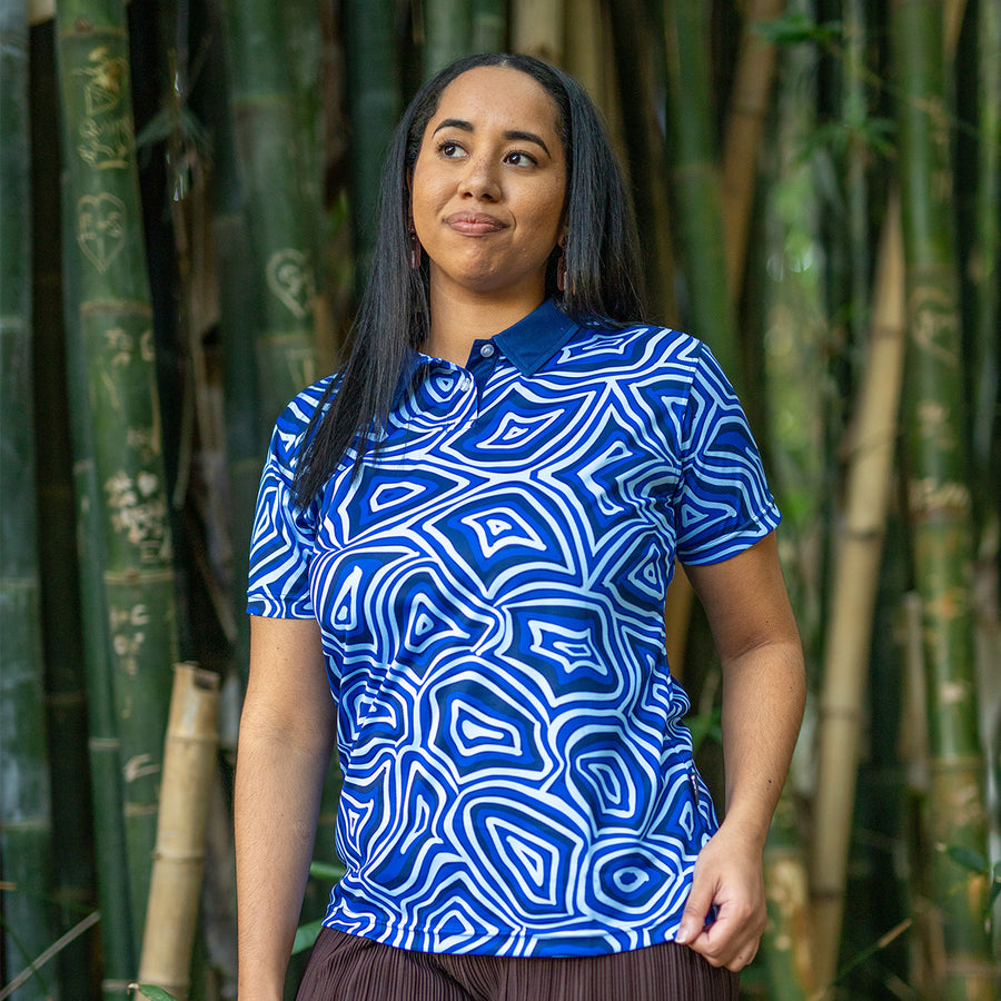 Indigenous Designed Aboriginal Art Women's Polo Shirts – BW Tribal