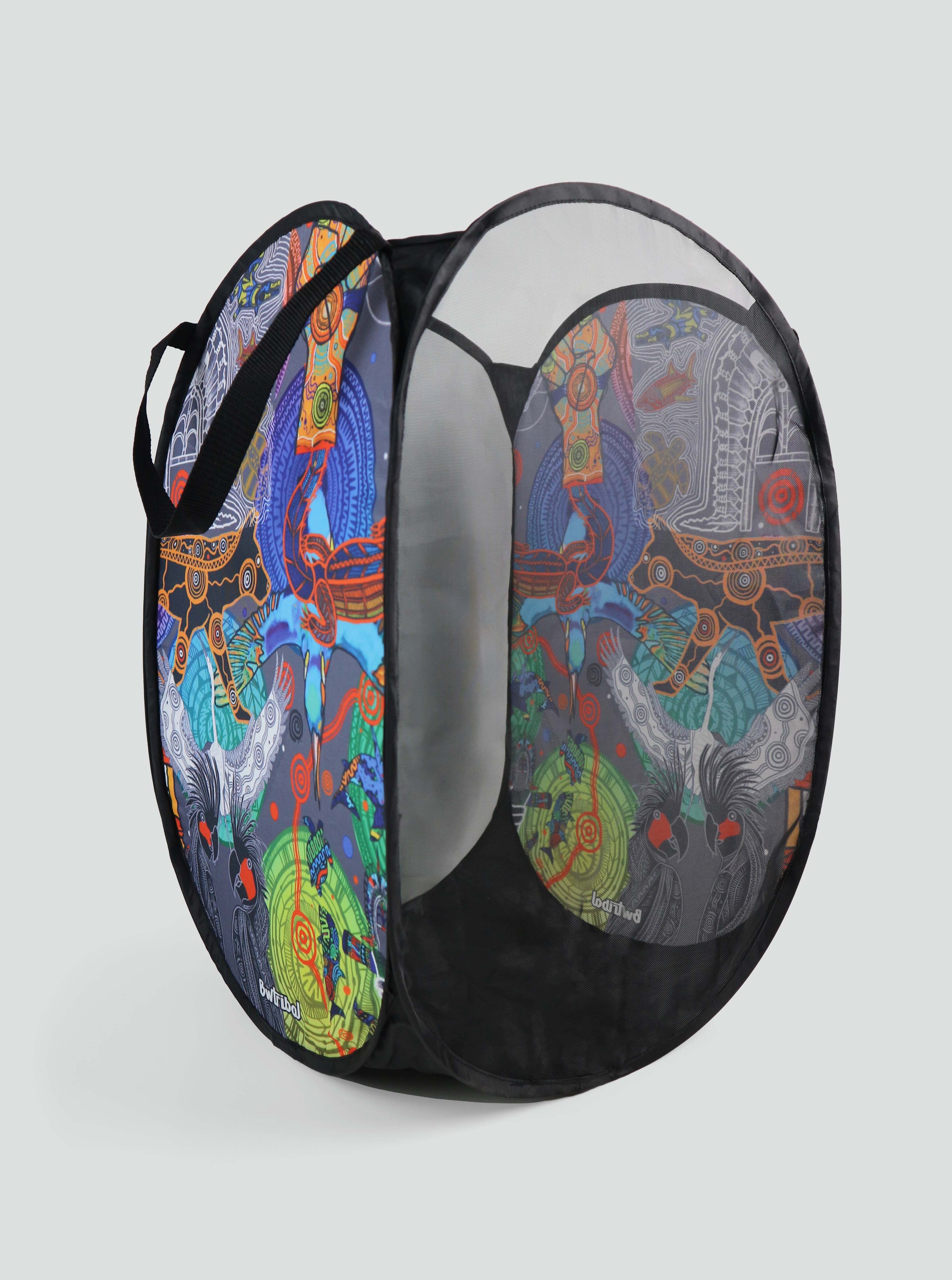 Cultural Spirit - Small Laundry Hamper with Aboriginal Art – BW Tribal