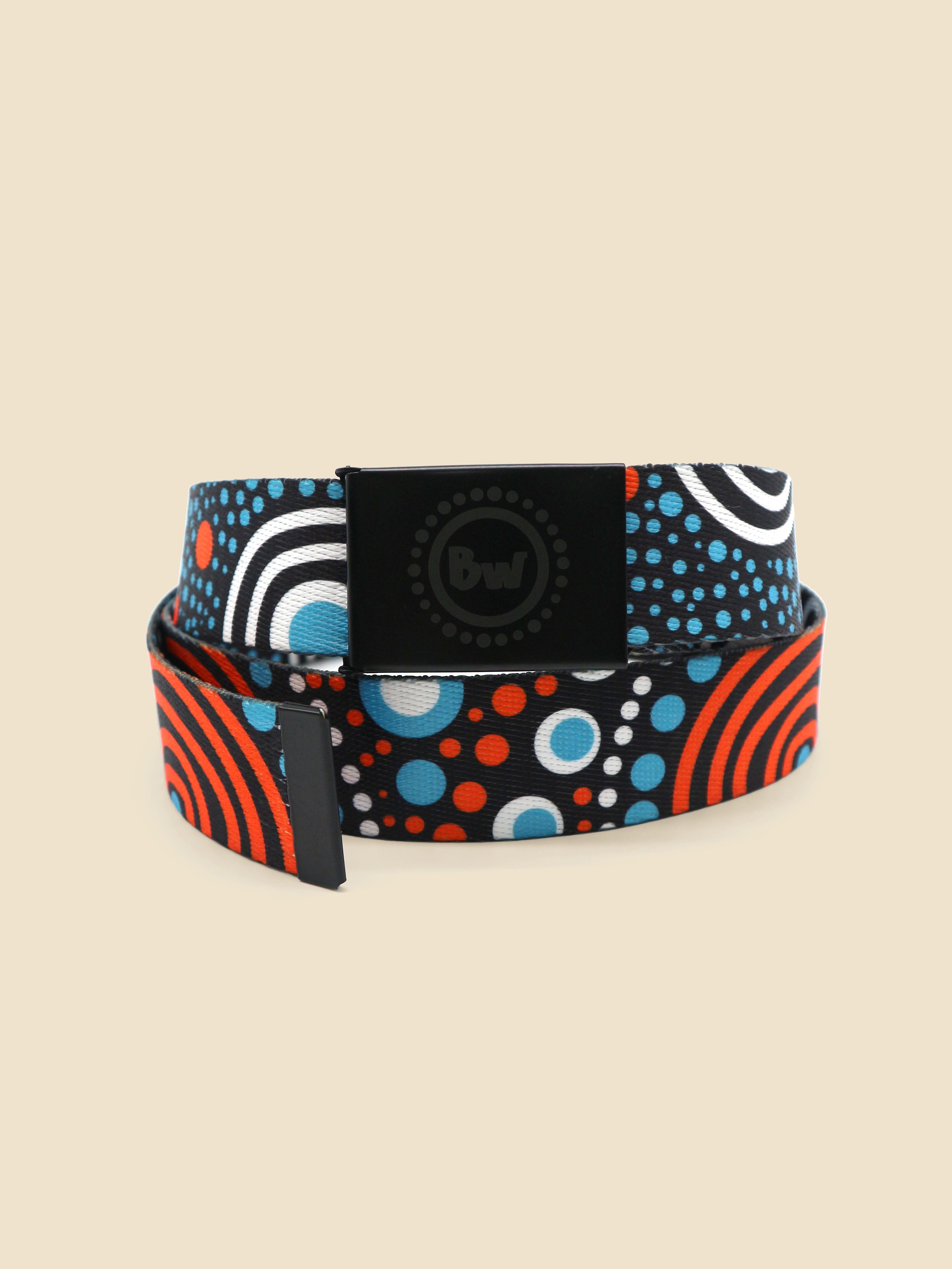 Family Place - Kid's Belt with Aboriginal Art – BW Tribal