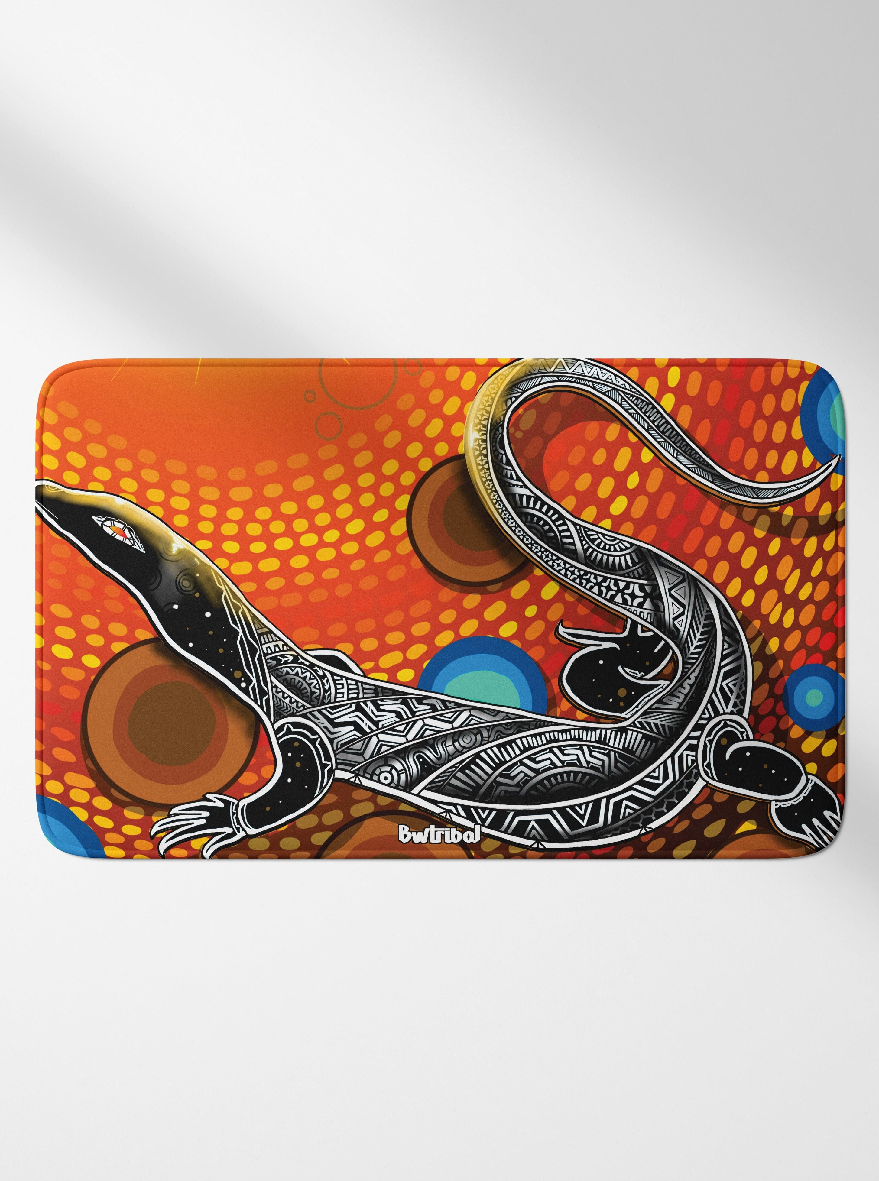 Goanna - Aboriginal Art Bath Mat – BW Tribal