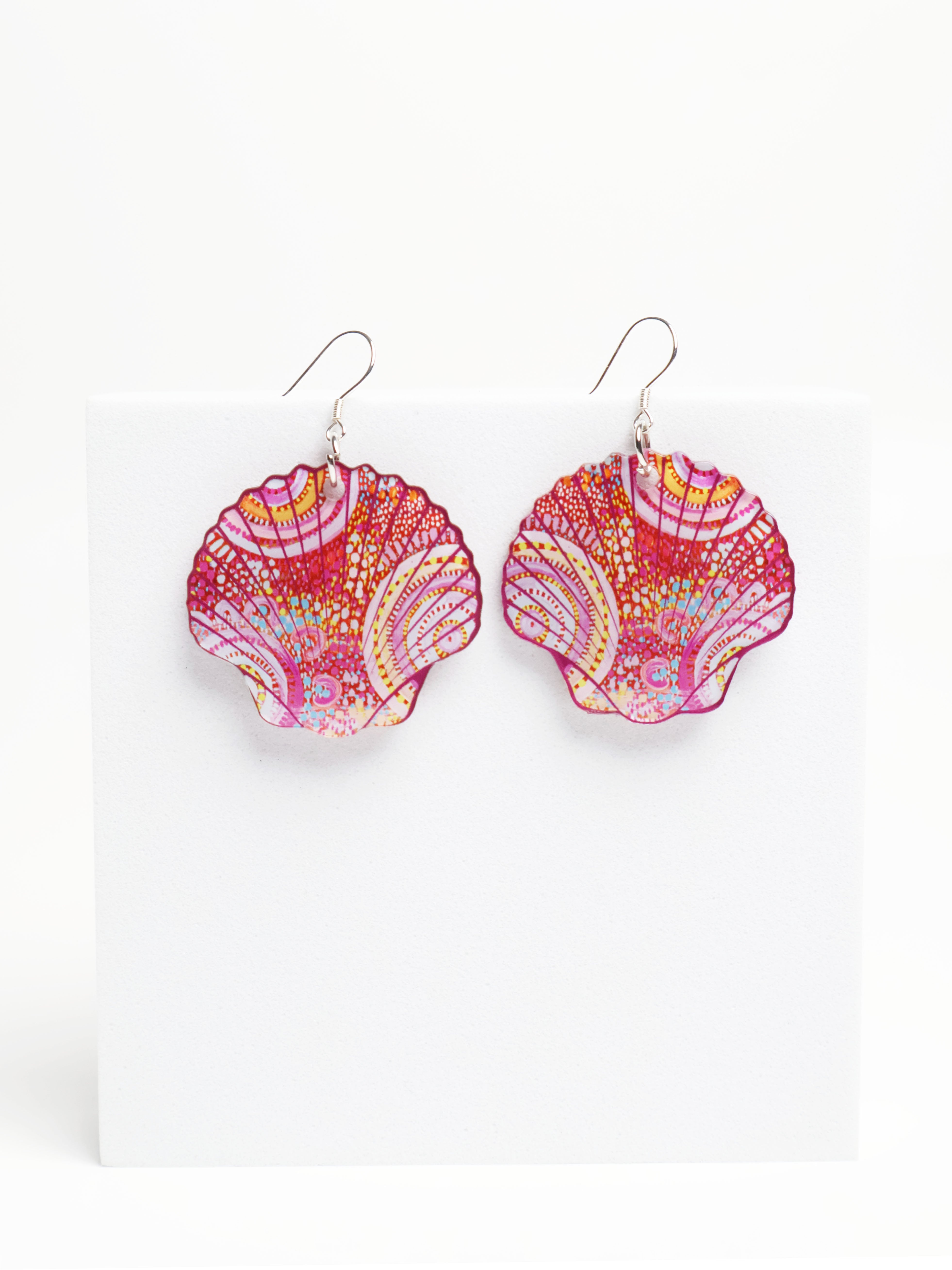 Let's Collect Seashells - Statement Earrings with Aboriginal Art – BW ...