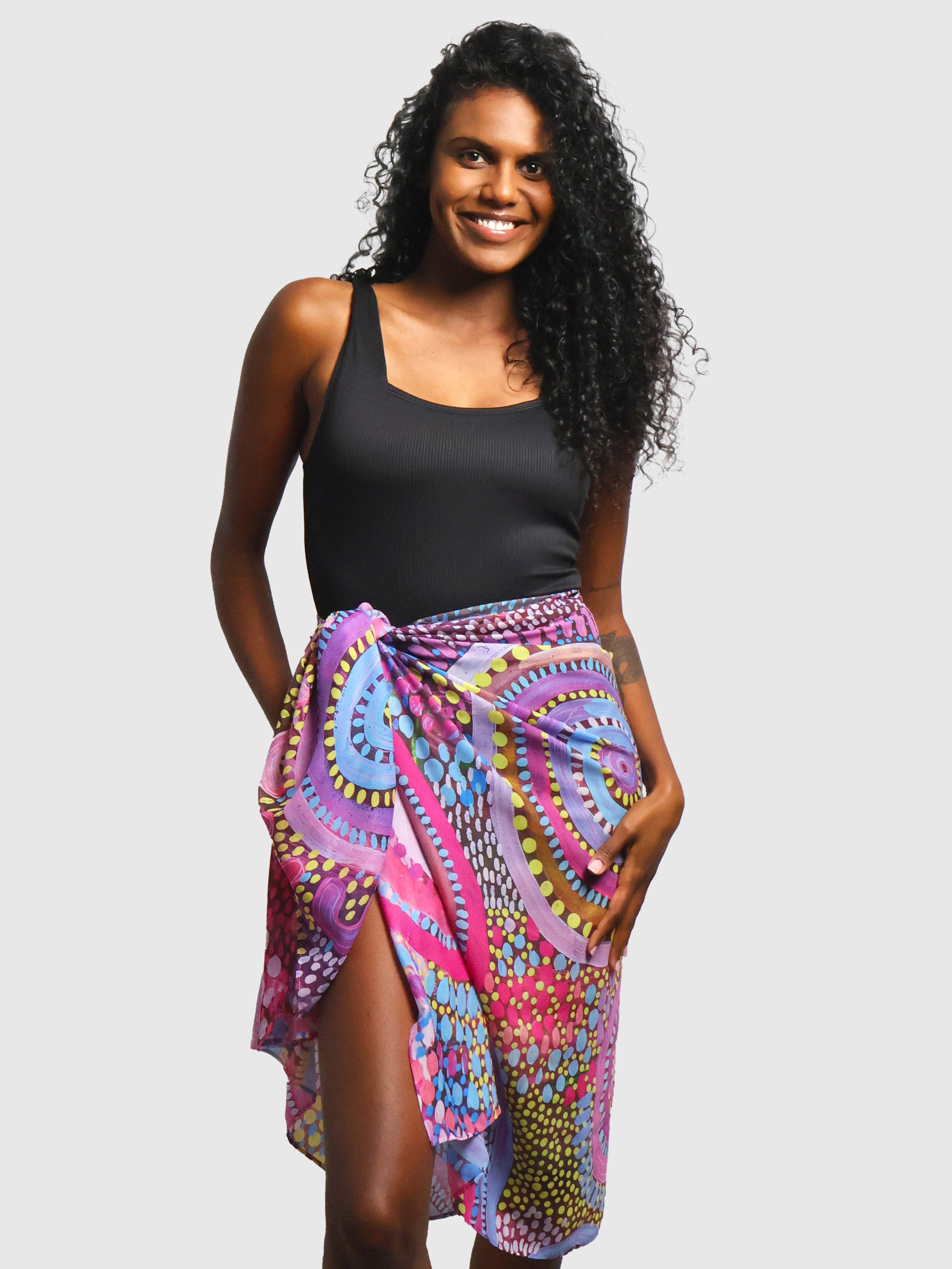 Let's Collect Seashells - Sarong with Aboriginal Art – BW Tribal