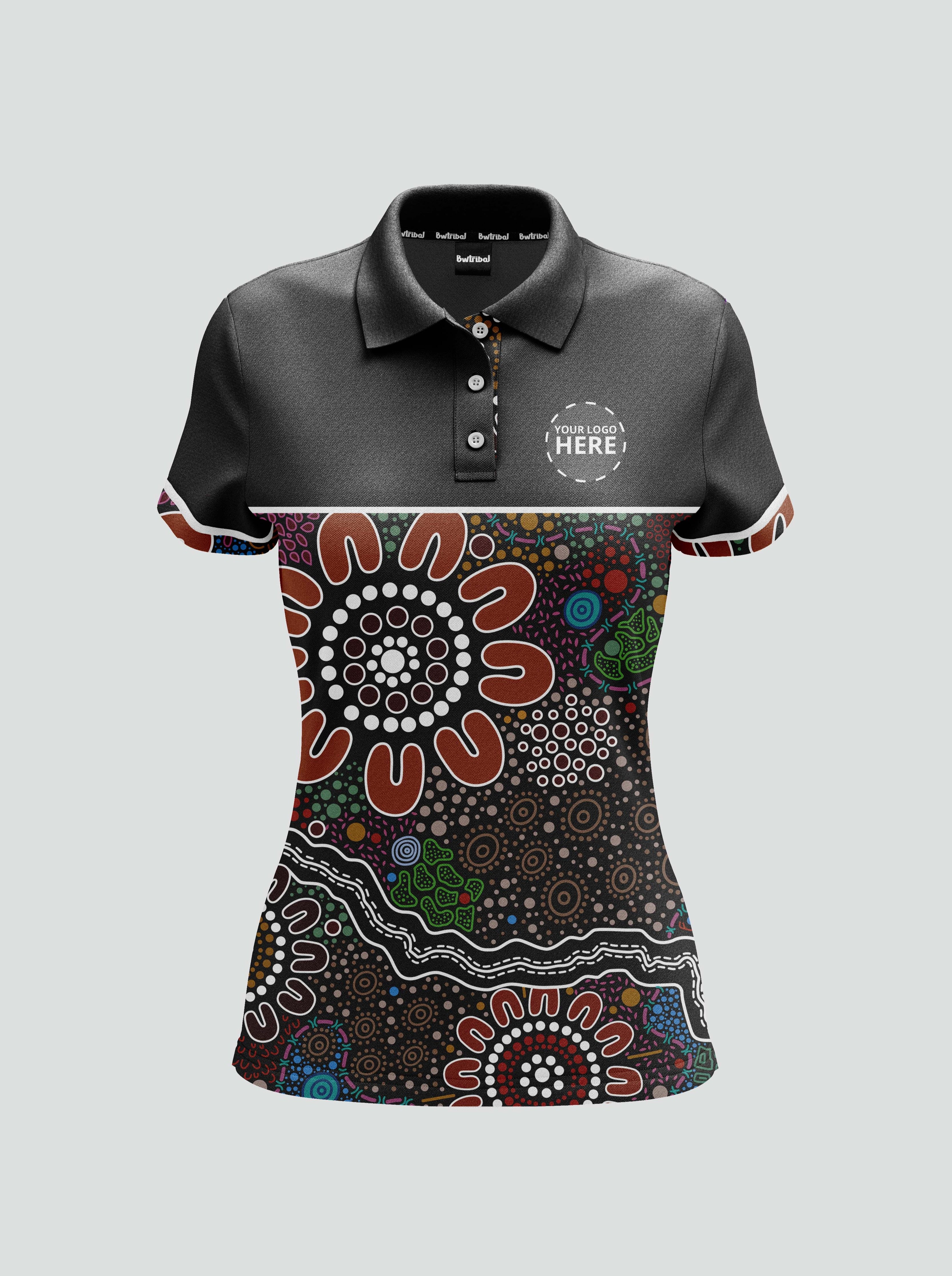 Bundian Way - Corporate Polo with Aboriginal Art – BW Tribal