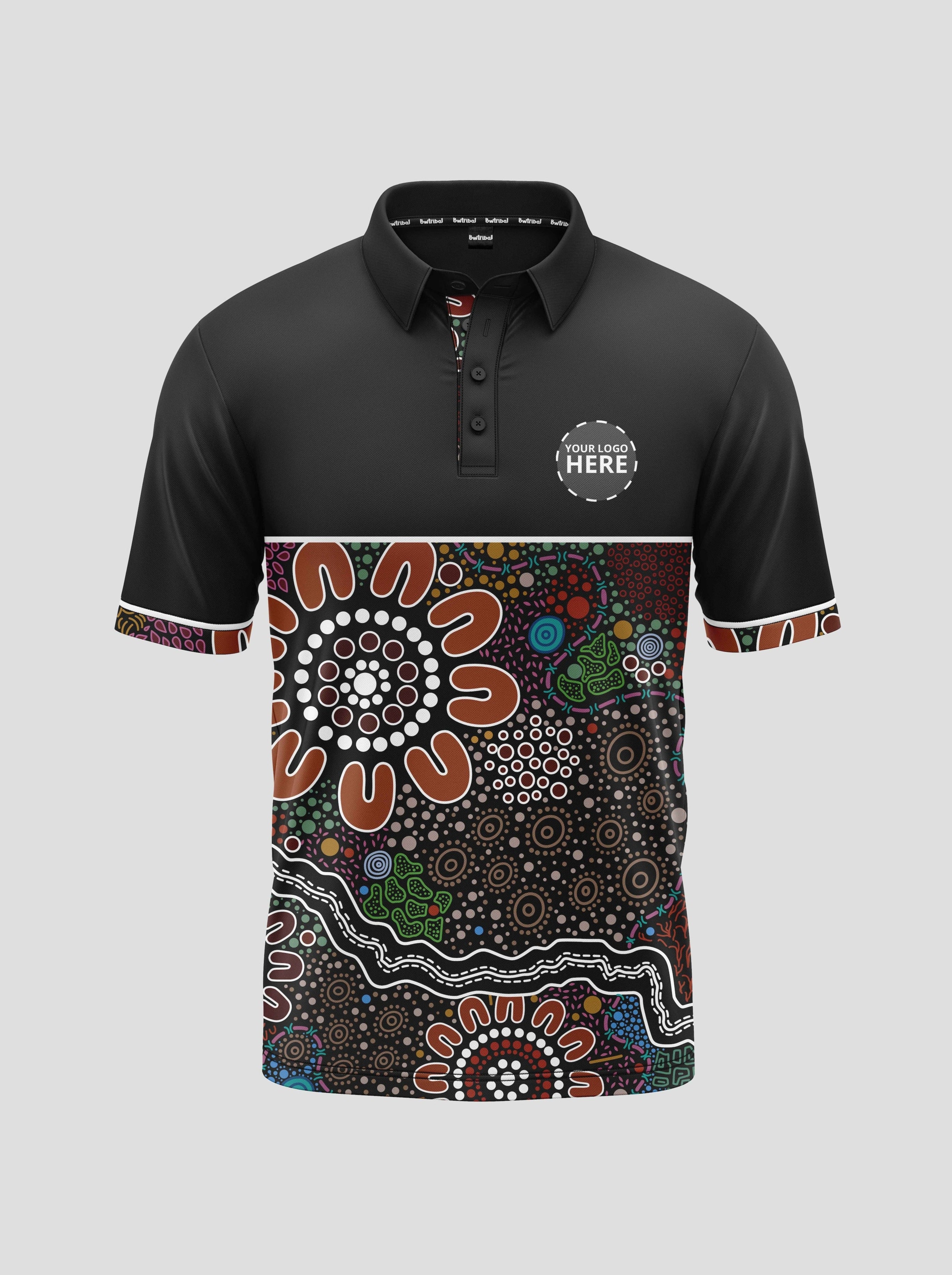 Bundian Way - Corporate Polo with Aboriginal Art – BW Tribal