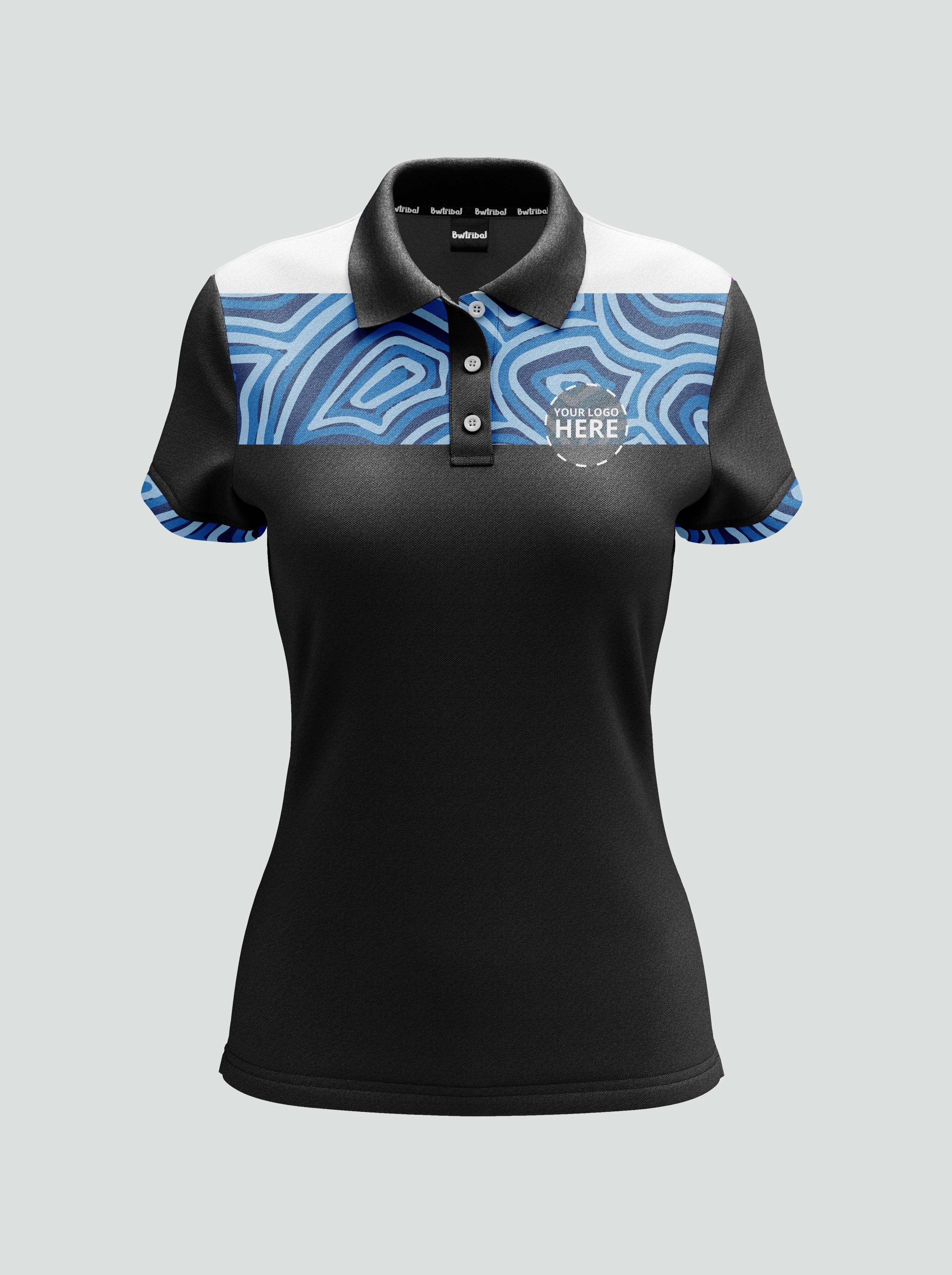Blue Oyster - Corporate Polo with Aboriginal Art – BW Tribal
