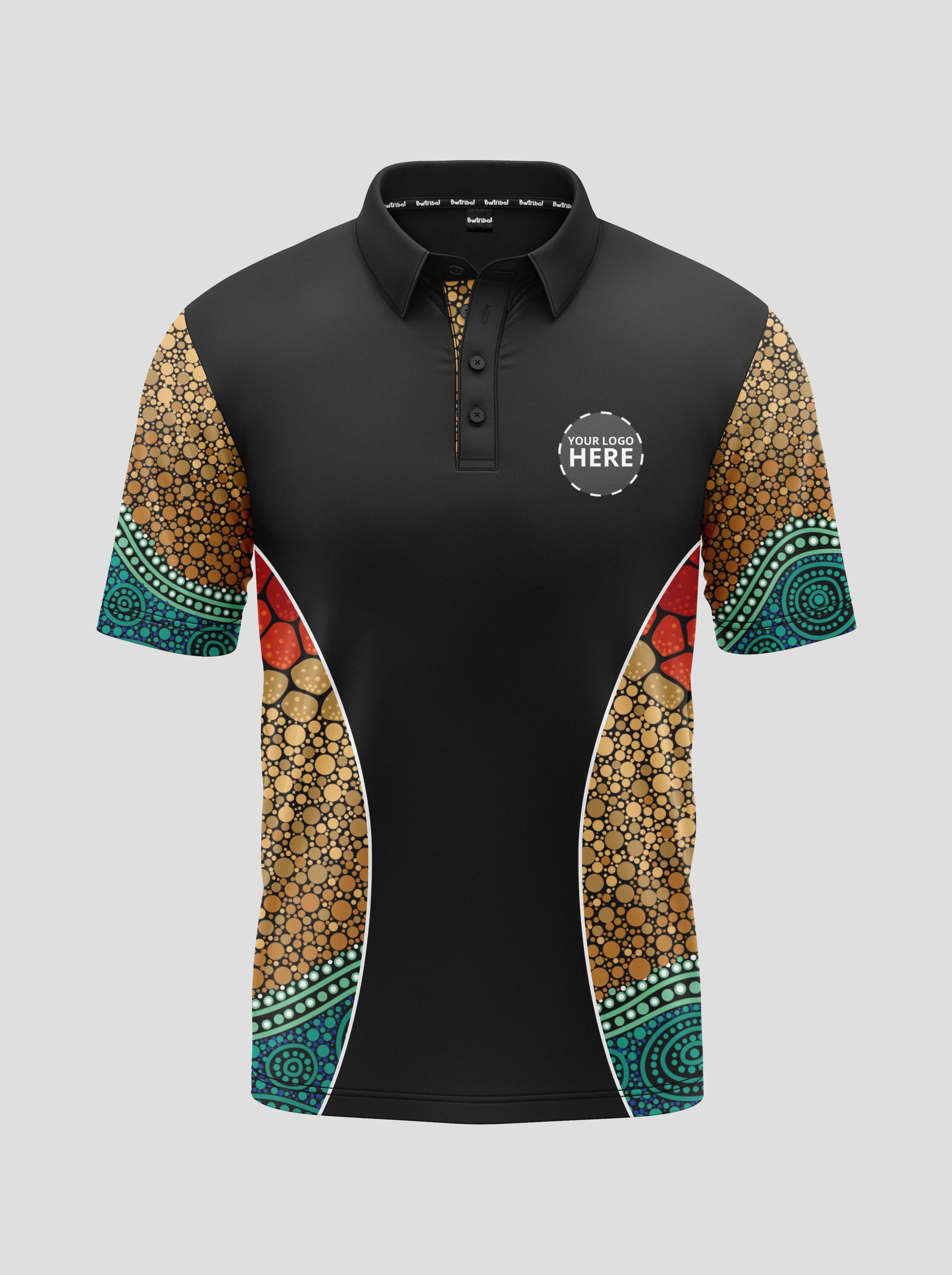 Ocean's Edge II - Corporate Polo with Aboriginal Art – BW Tribal