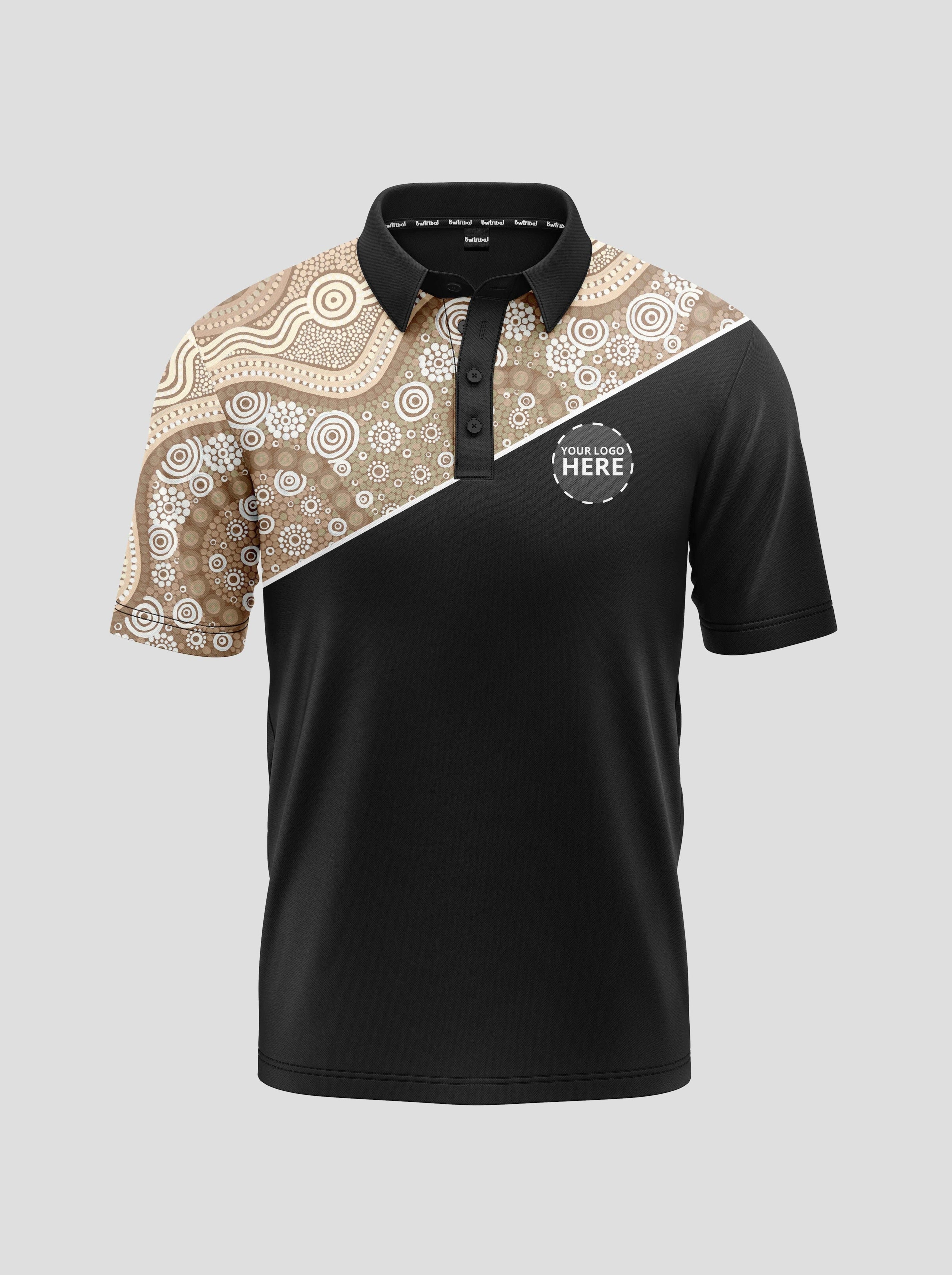 Yuuruu Yulunga - Men's Corporate Polo with Aboriginal Art – BW Tribal