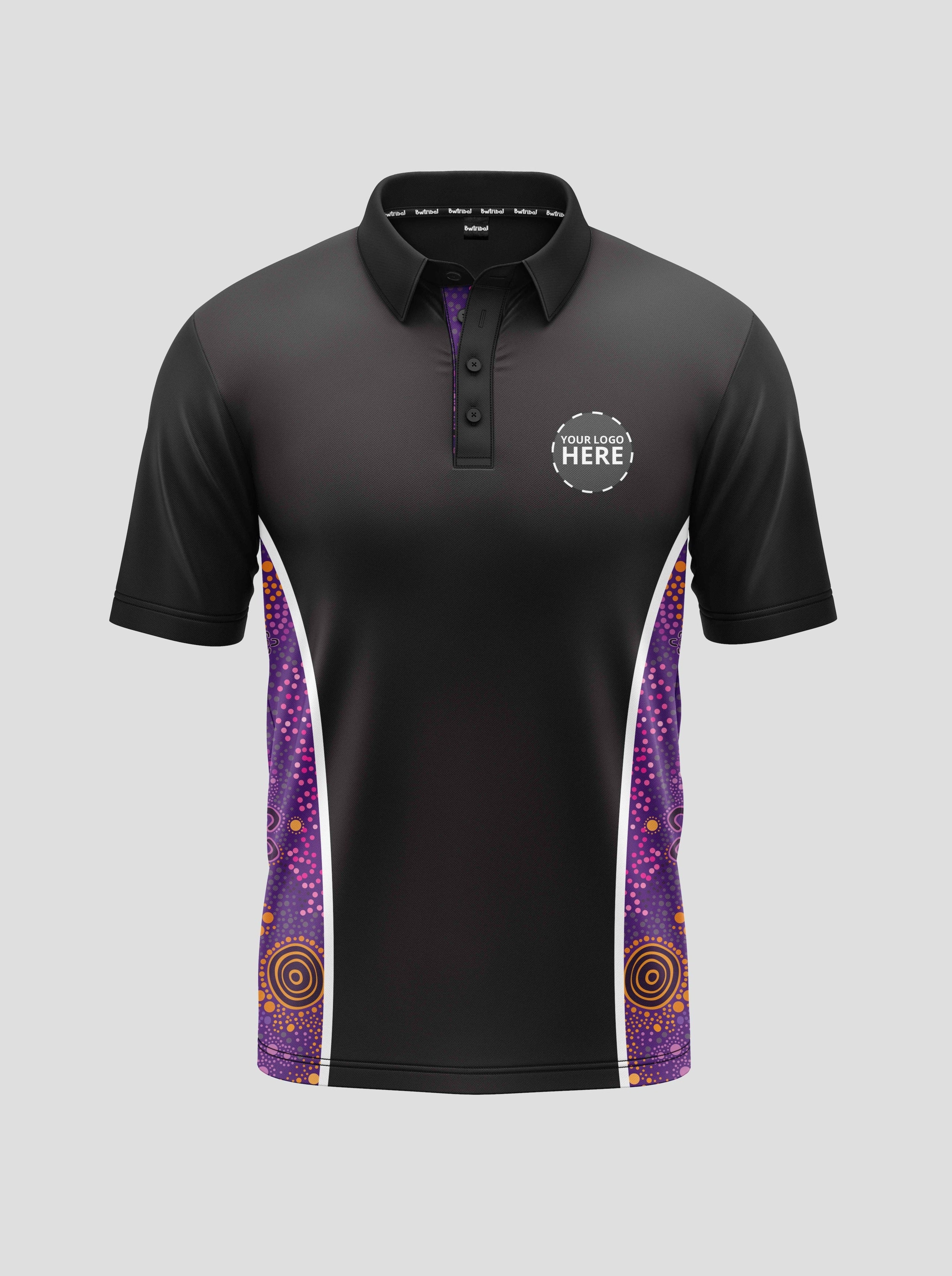 Desert Flower - Corporate Polo with Aboriginal Art – BW Tribal
