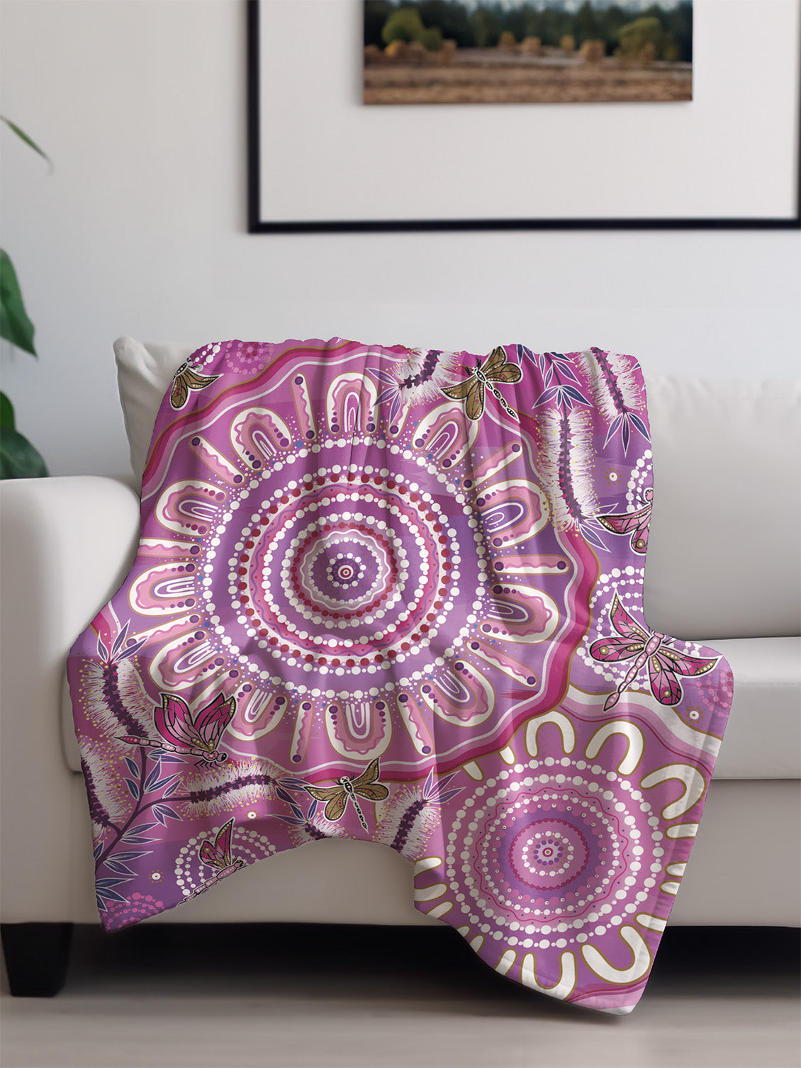 Resilience - Aboriginal Art Throw Rug / Throw Blanket – BW Tribal