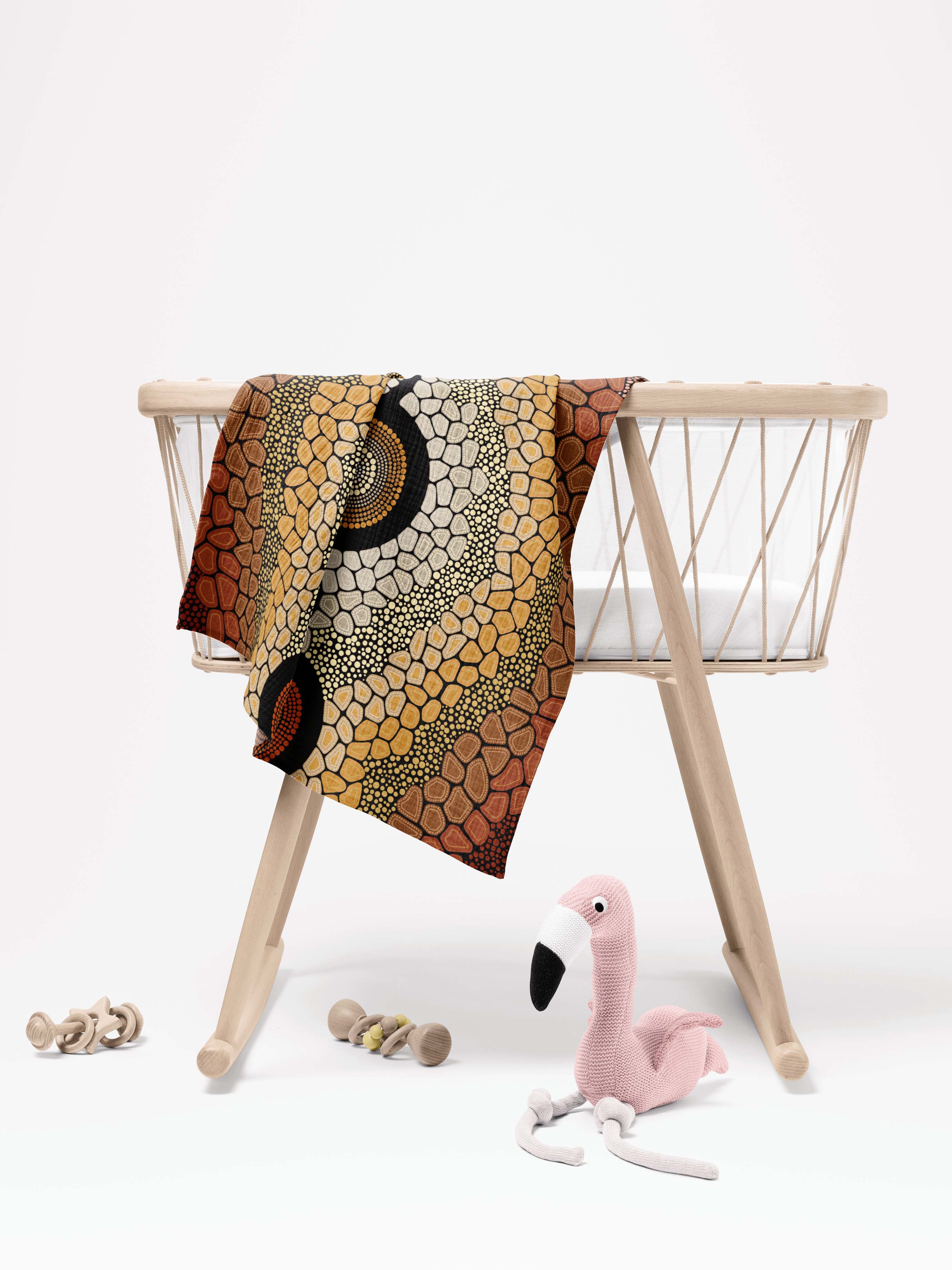 She Sings To Me From The Dreaming - Muslin Wrap with Aboriginal Art ...
