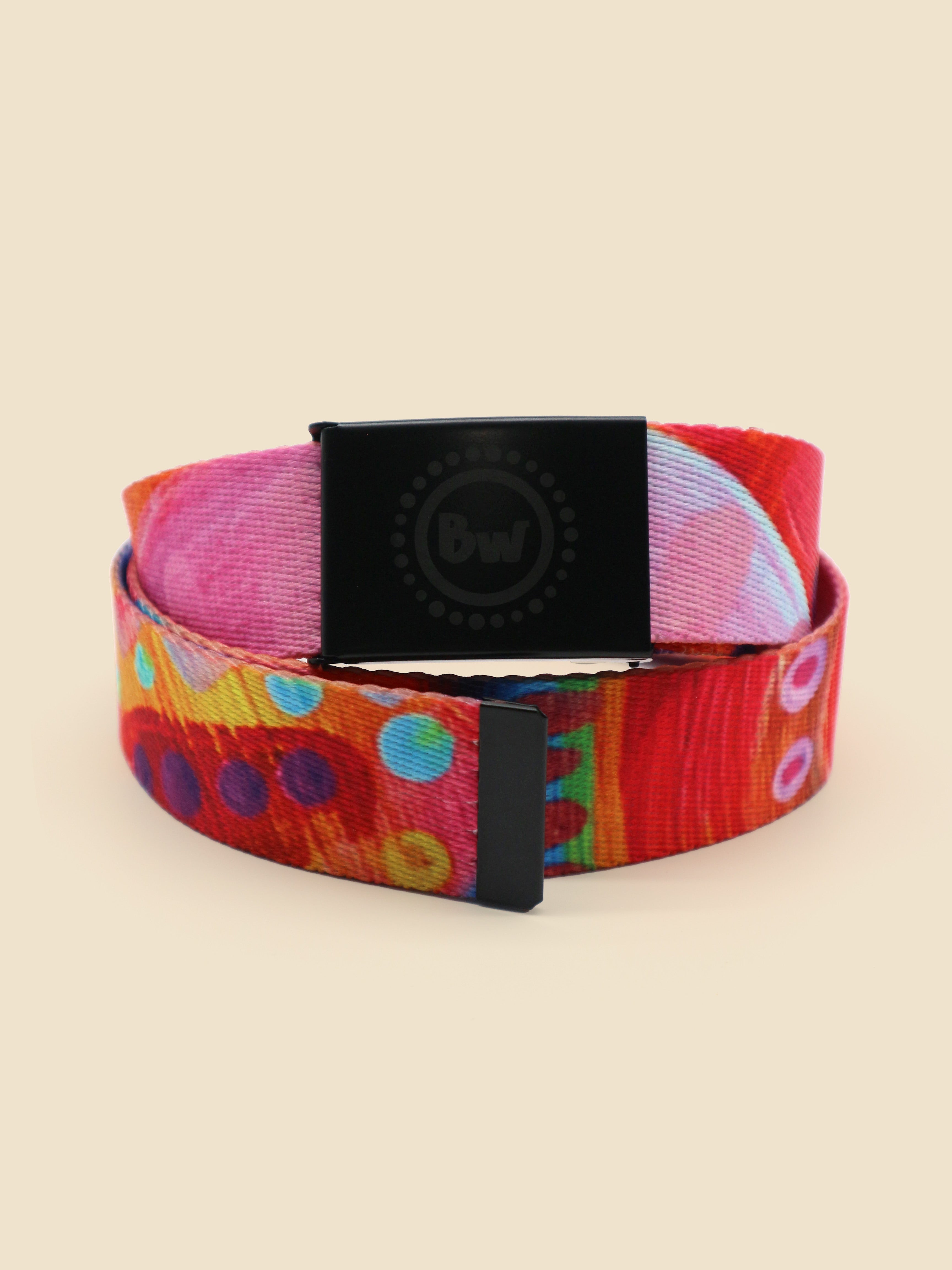 Sunset Desert - Kid's Belt with Aboriginal Art – BW Tribal