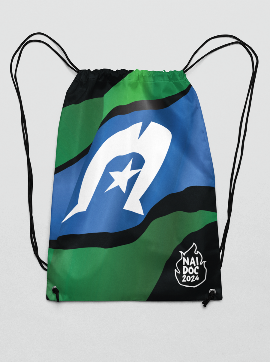 Torres Strait Islander Flag - NAIDOC 2024 Drawstring Bag with ...