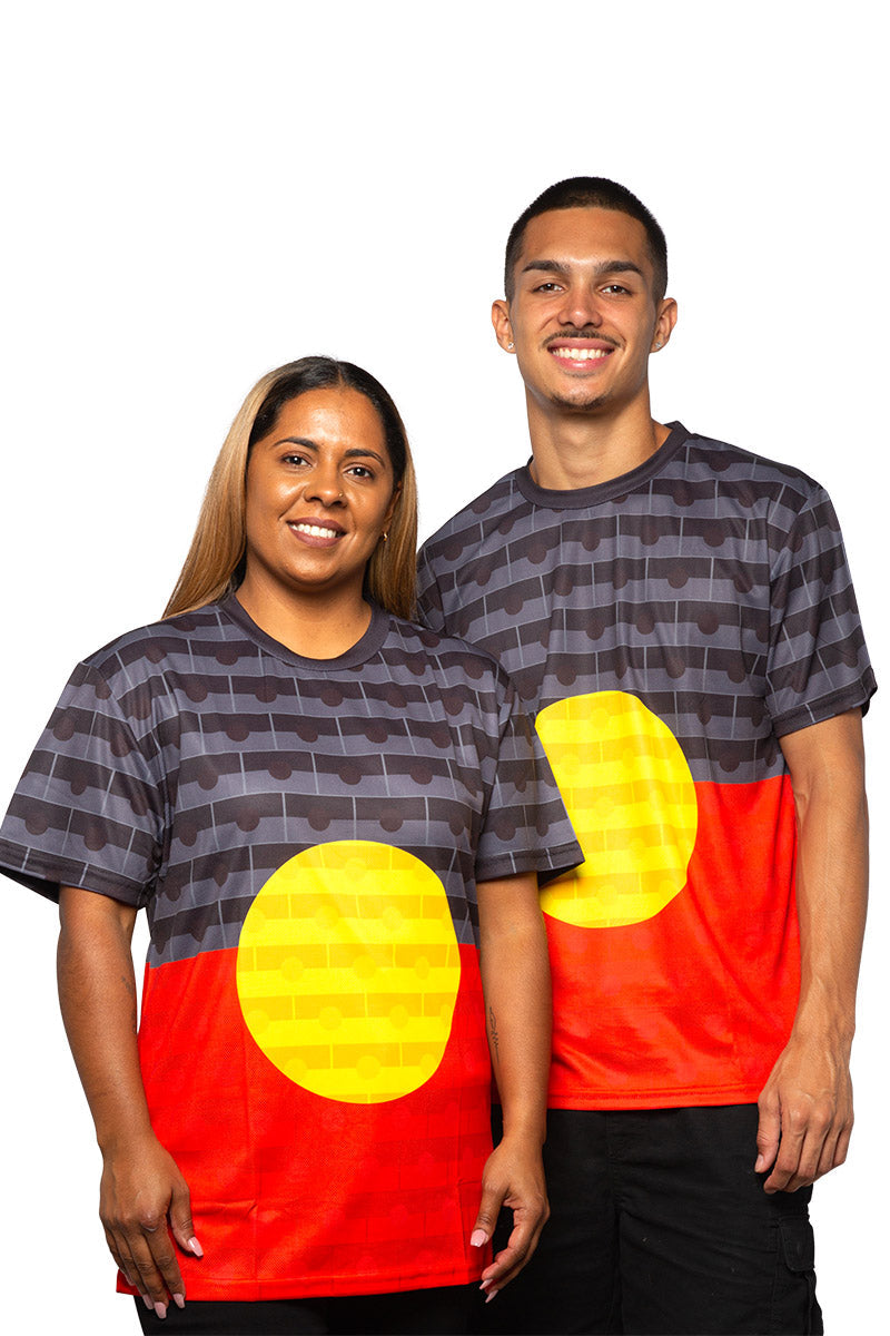 Aboriginal Flag - Unisex T-Shirt | BW Tribal | First Nations Australia